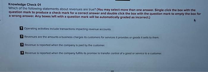 Solved Knowledge Check 01 Which of the following statements | Chegg.com