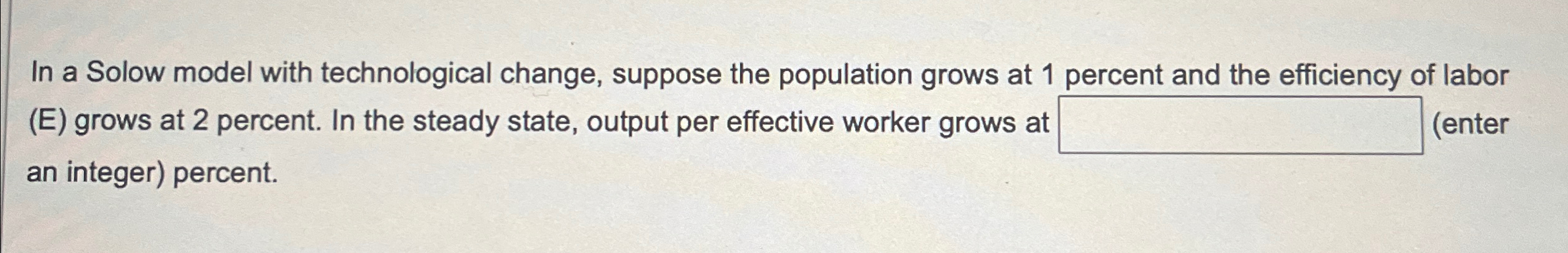 Solved In a Solow model with technological change, suppose | Chegg.com