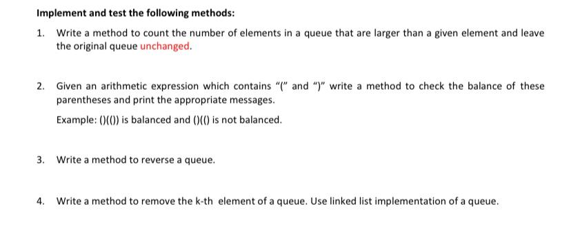 Solved Implement and test the following methods: 1. Write a | Chegg.com