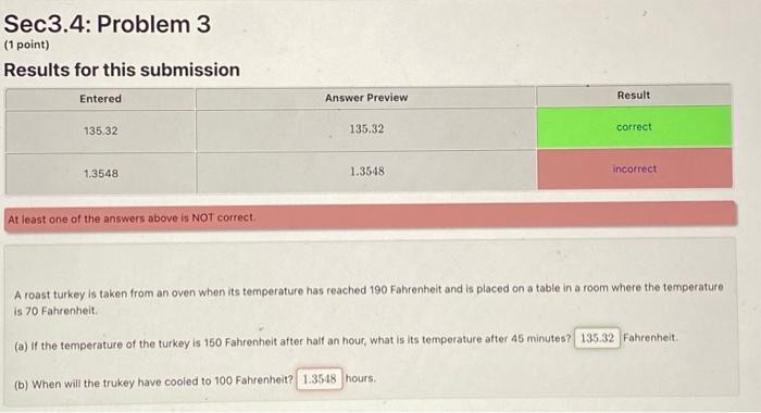 Solved Sec3.4: Problem 3 (1 point) Results for this | Chegg.com