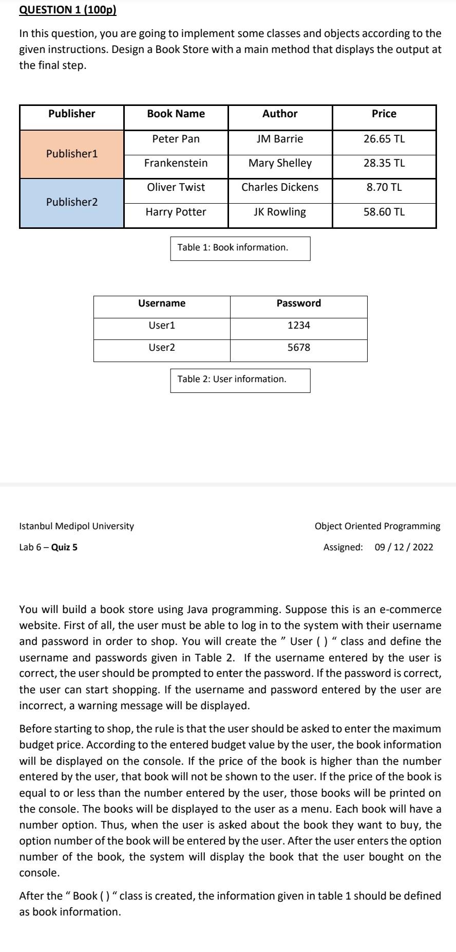 Solved QUESTION 1 (100p) In this question, you are going to | Chegg.com