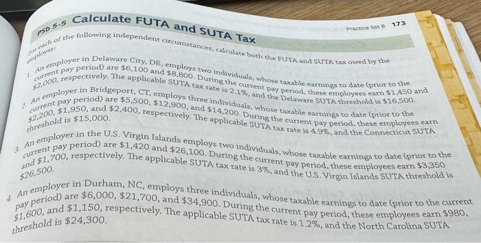 Solved calculate the futa and suta tax for each individuals | Chegg.com