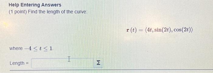 Solved Find the length of the curve: where -4
