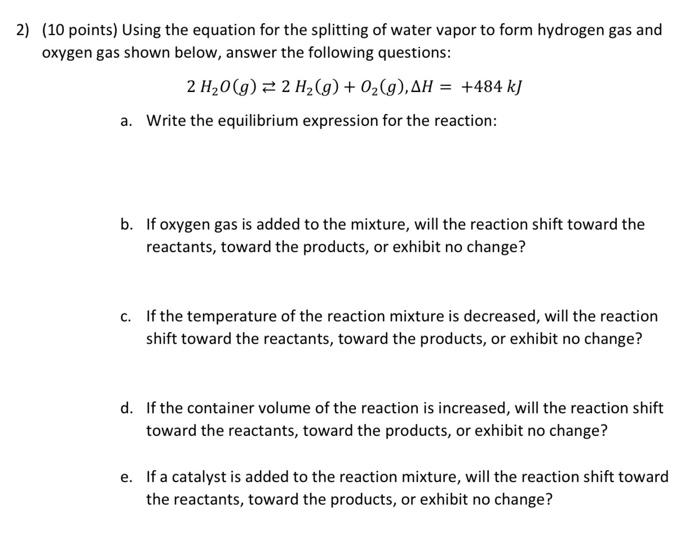 Solved 2) (10 points) Using the equation for the splitting | Chegg.com