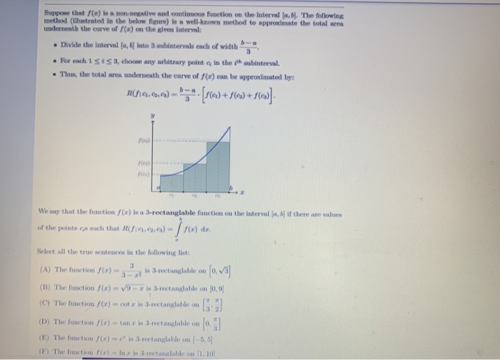 Solved Suppose that f(x) is a non-negative and continuous | Chegg.com