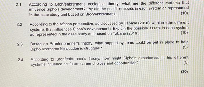 Solved Sipho is a 15-year-old boy who lives in a rural | Chegg.com