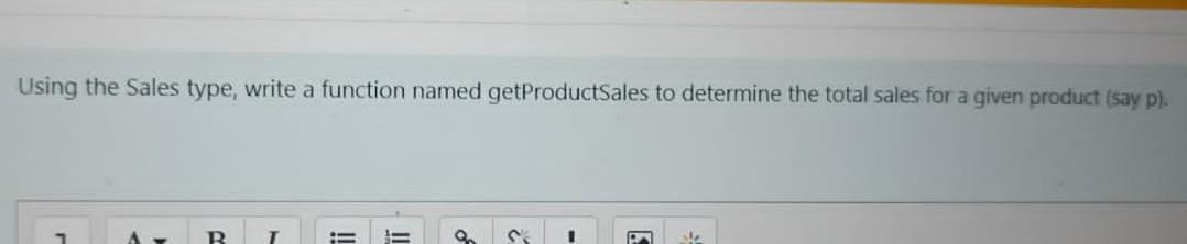 Solved Using the Sales type, write a function named | Chegg.com