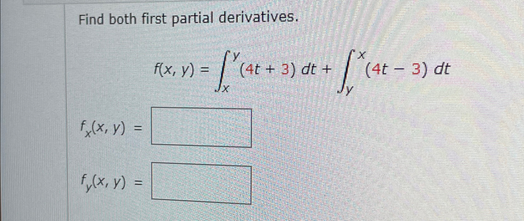 Solved Find both first partial | Chegg.com