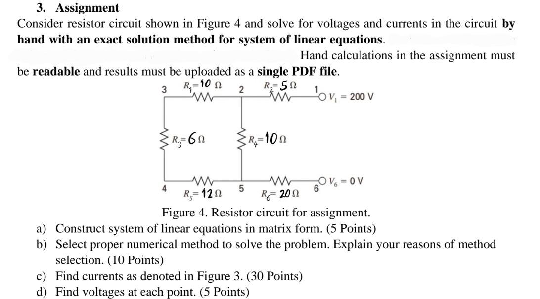 3. Assignment Consider resistor circuit shown in | Chegg.com