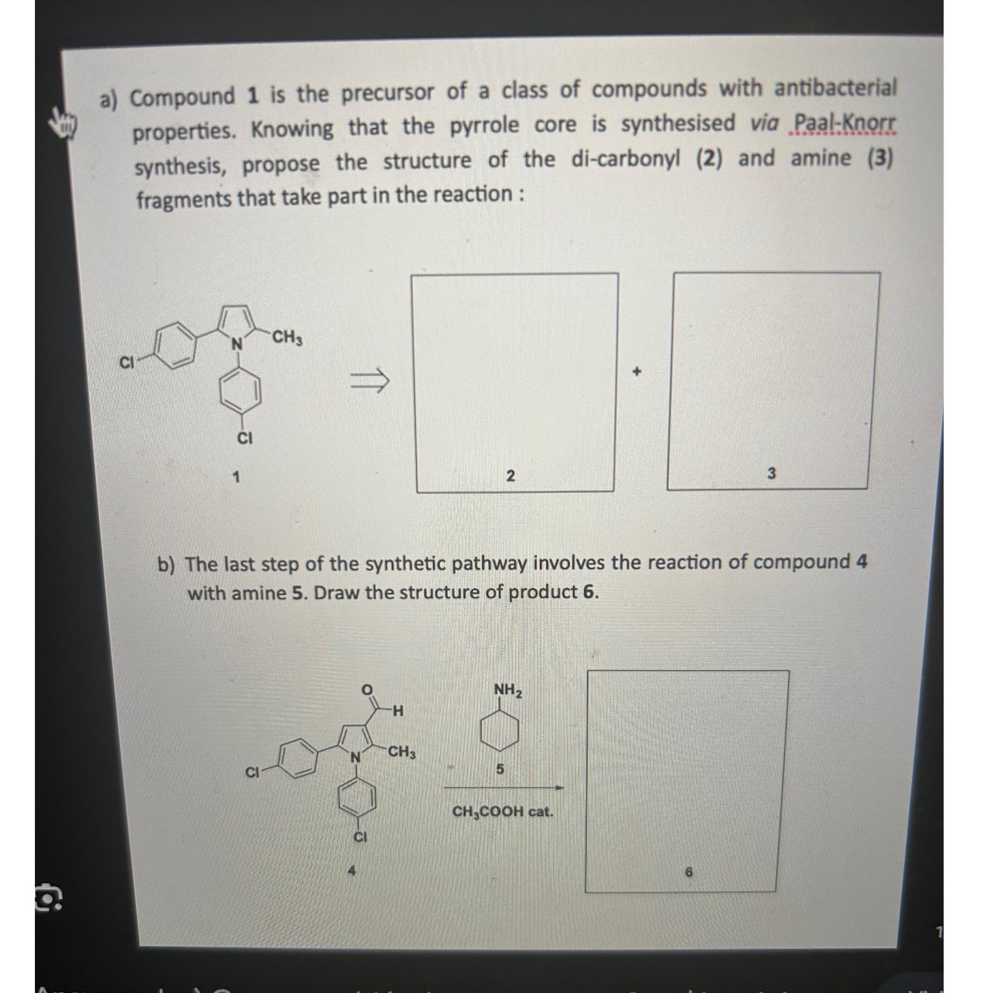 Solved a) ﻿Compound 1 ﻿is the precursor of a class of | Chegg.com
