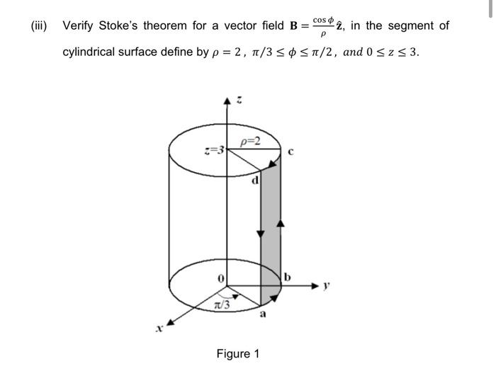 Solved (iii) Verify Stoke's theorem for a vector field | Chegg.com