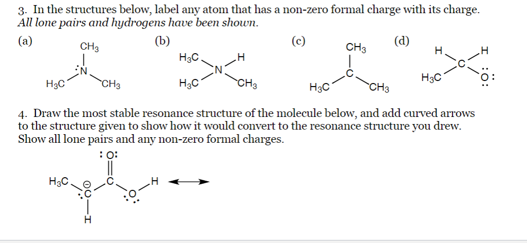 Solved In the structures below, label any atom that has a | Chegg.com