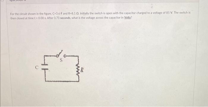 [Solved]: For the circuit shown in the figure, ( mathrm{C