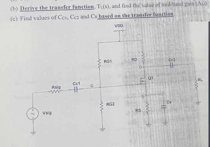Solved 1. The following circuit shows a discrete common | Chegg.com