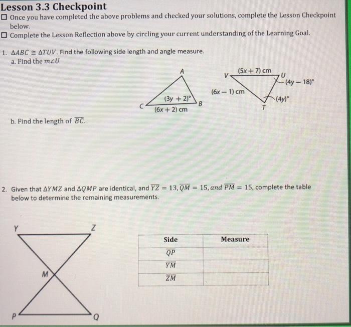 Solved Lesson 3.3 Checkpoint Once you have completed the | Chegg.com