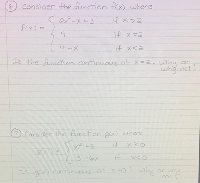 Solved (6) Consider the function f(x) where | Chegg.com Solved (6) Consider the function f(x) where | Chegg.com