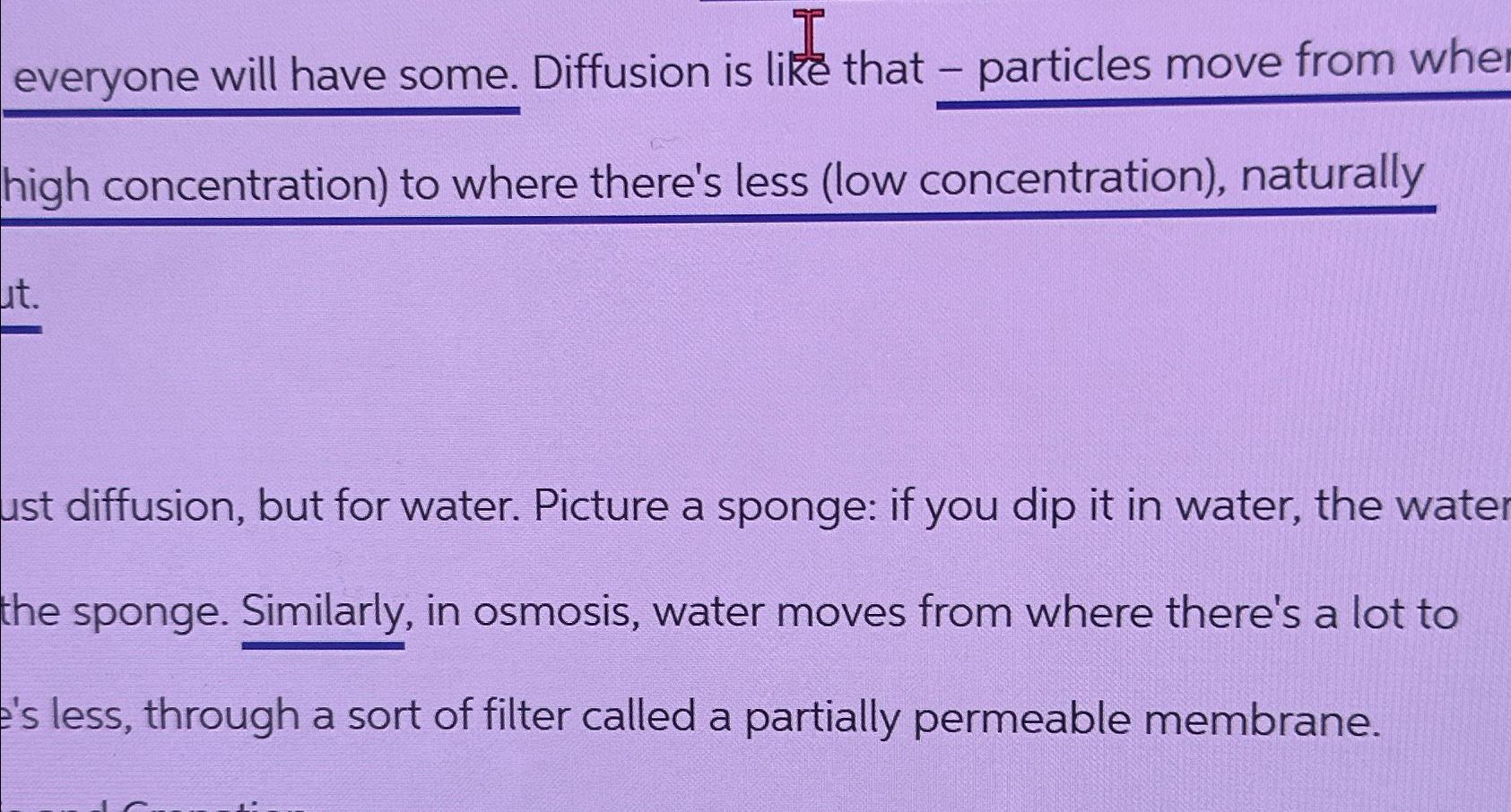 Solved everyone will have some. Diffusion is like that - | Chegg.com