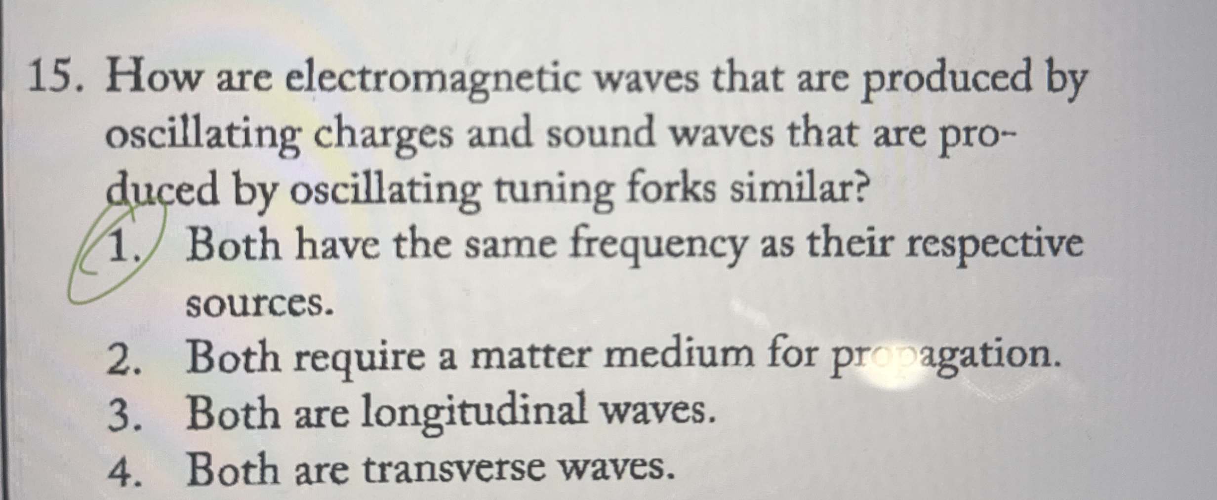 Solved How are electromagnetic waves that are produced by | Chegg.com