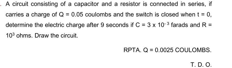 Solved = A circuit consisting of a capacitor and a resistor | Chegg.com