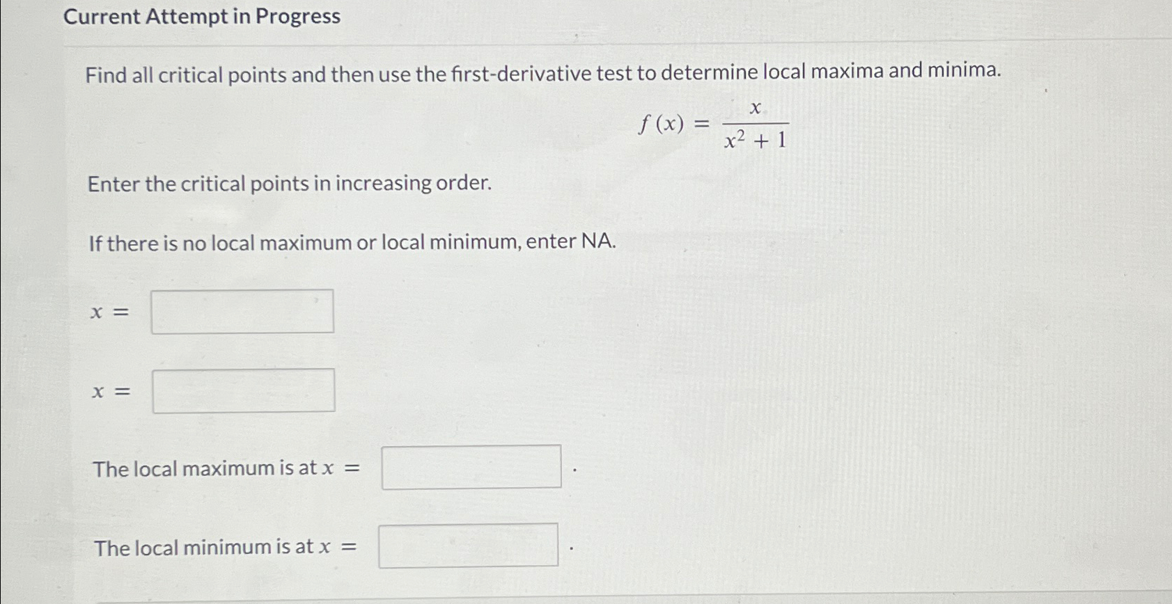 Current Attempt in ProgressFind all critical points | Chegg.com