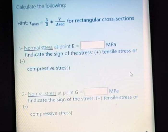 Solved For the rectangular cross-section of size b = 45 mm | Chegg.com