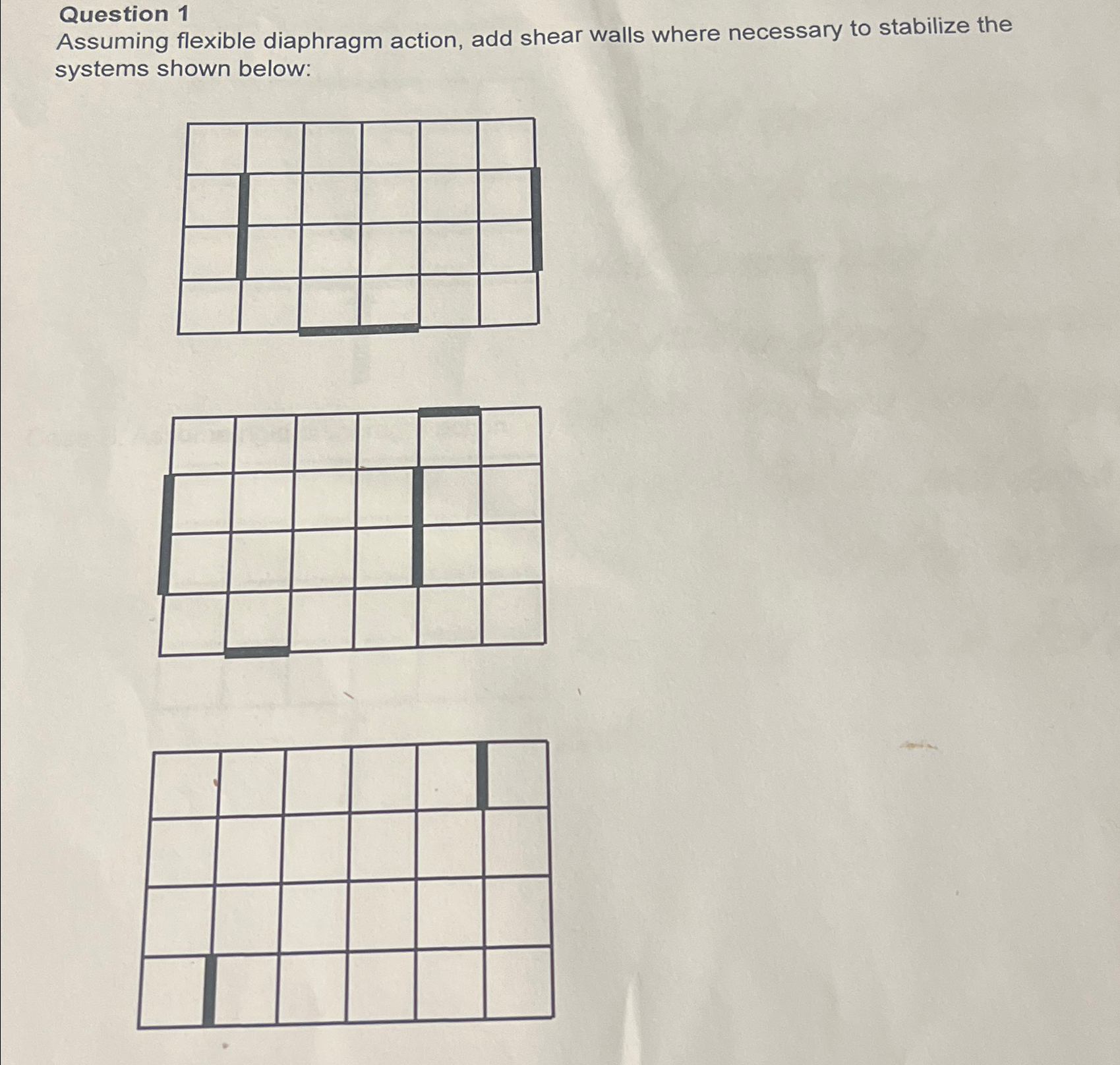 Solved Question 1Assuming flexible diaphragm action, add | Chegg.com
