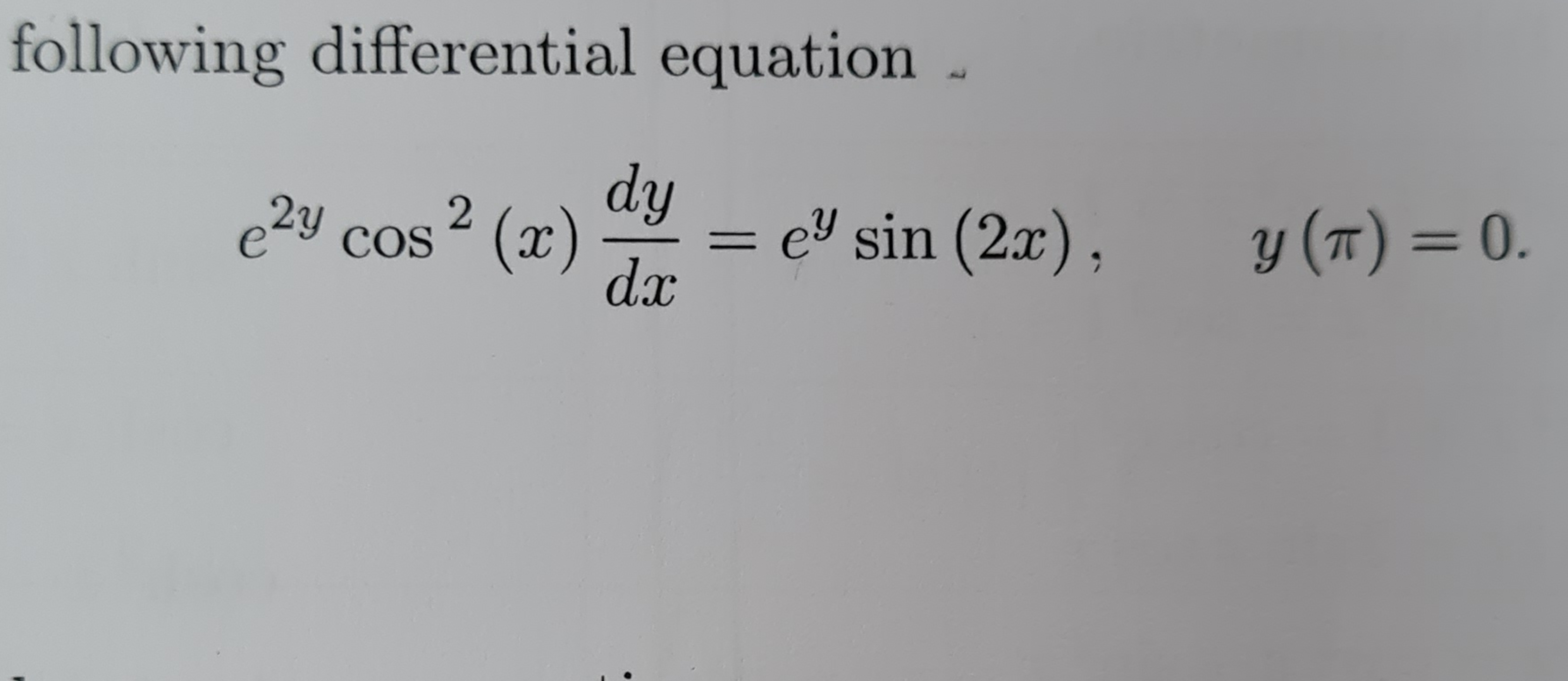Solved Solve The following differential | Chegg.com