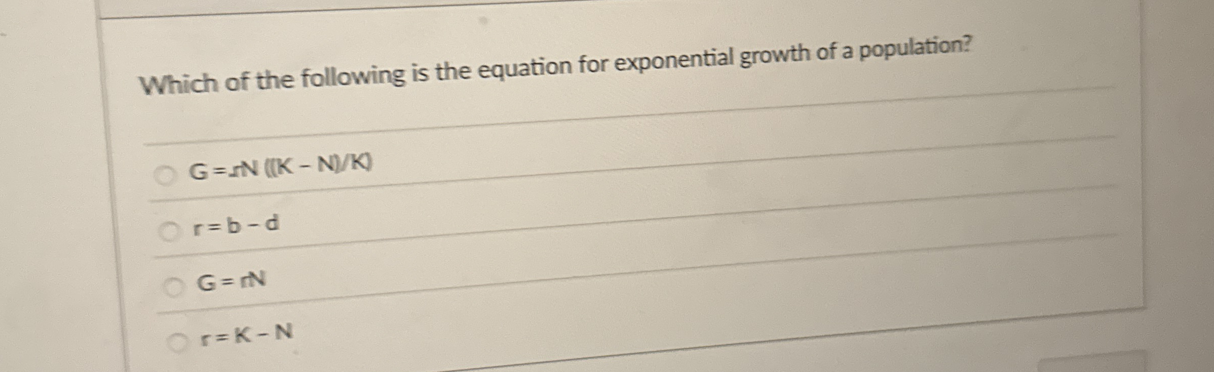 Solved Which of the following is the equation for | Chegg.com