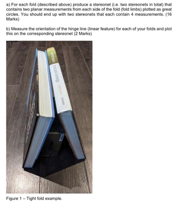 Question 7 - Interpreting geology from stereonets | Chegg.com