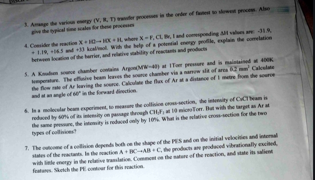 Solved Arrange the various energy (V, ﻿R, ﻿T) ﻿transfer | Chegg.com