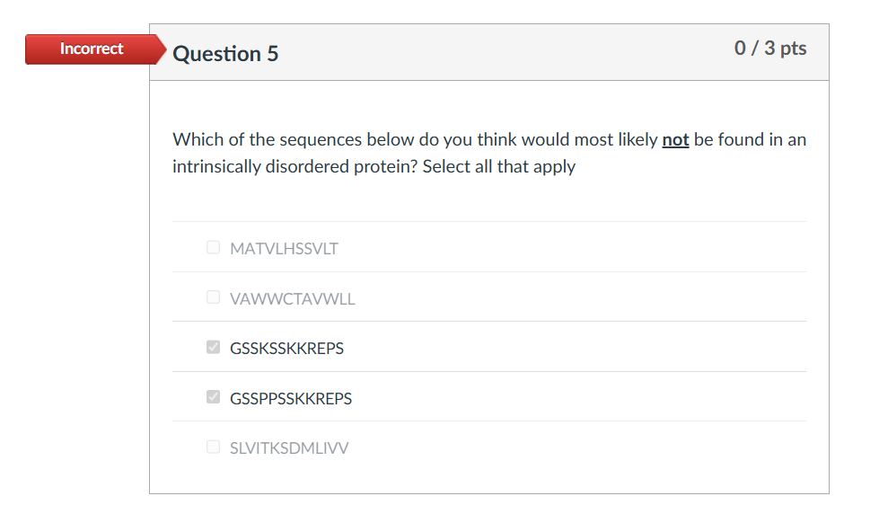 Solved Question 5 ﻿Which of the sequences below do you think | Chegg.com