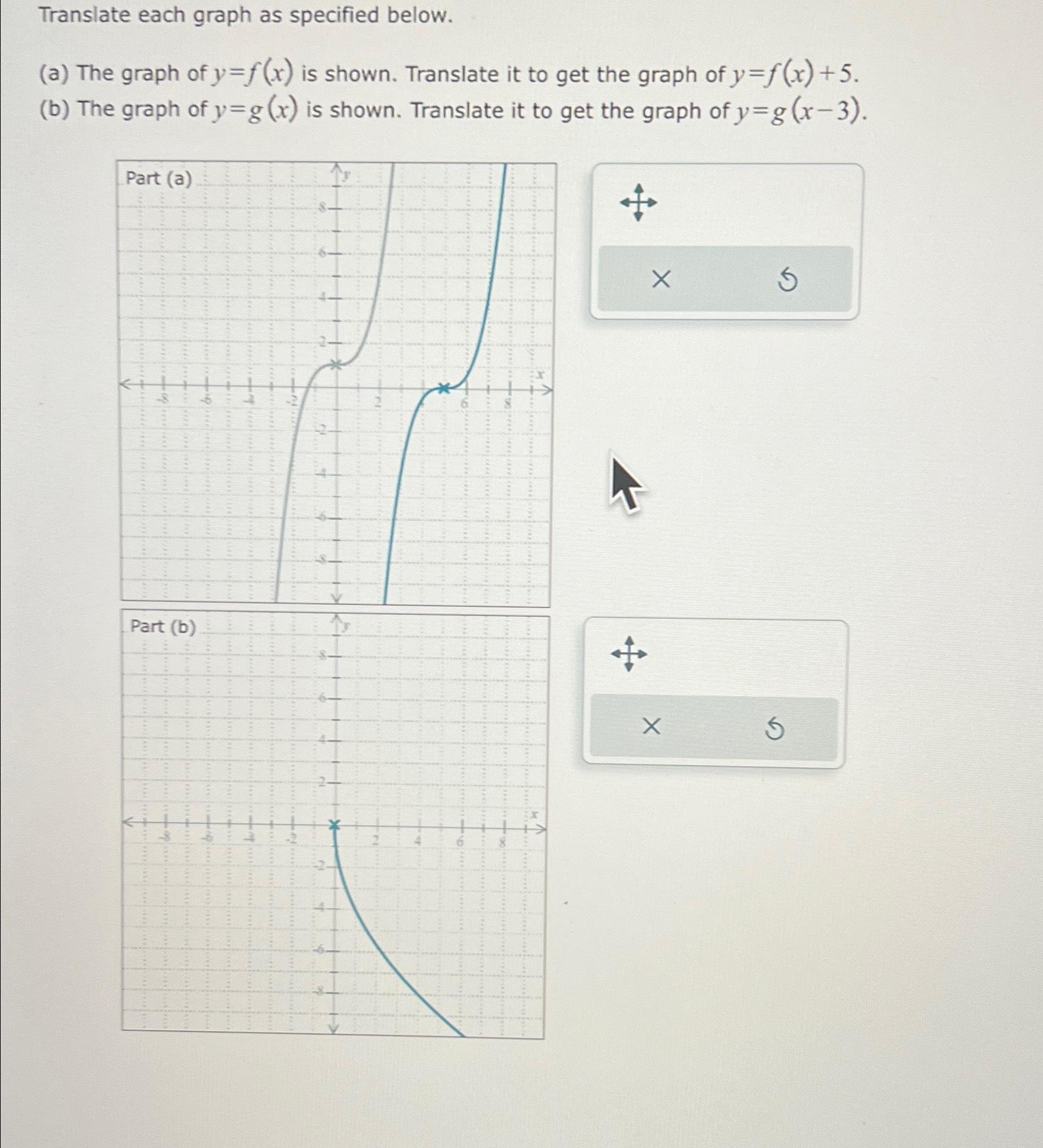 Solved Translate each graph as specified below.(a) ﻿The | Chegg.com