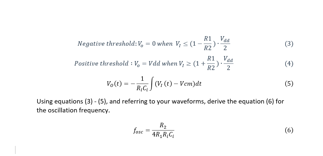 Solved Negative threshold: Vo=0 ﻿when | Chegg.com