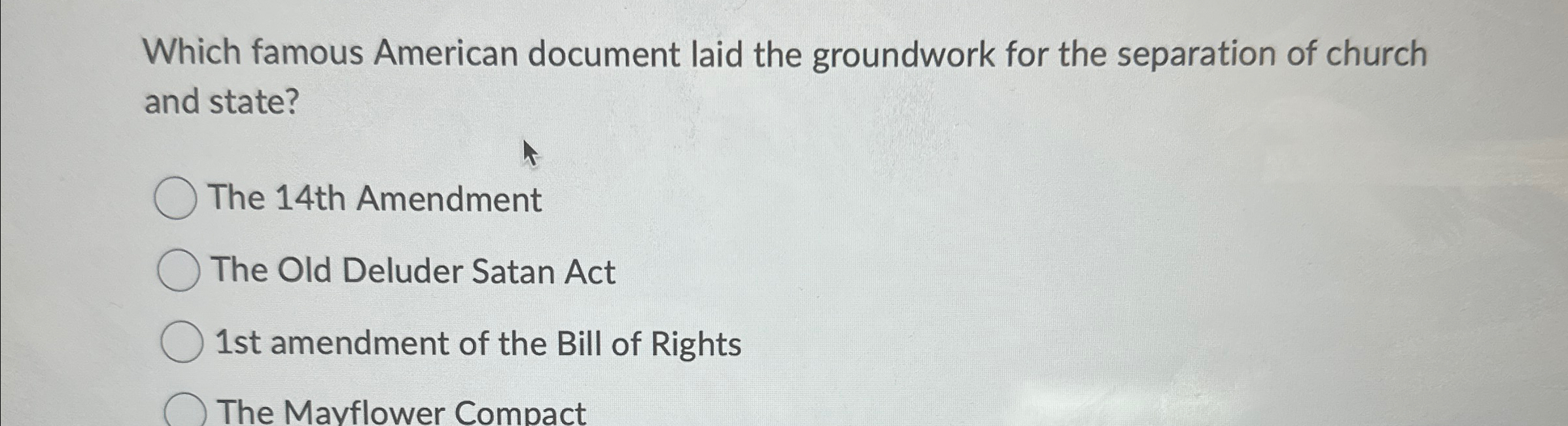Solved Which famous American document laid the groundwork | Chegg.com