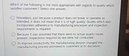 Which of the following is the most appropriate with | Chegg.com