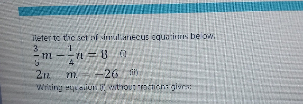 Refer to the set of simultaneous equations | Chegg.com