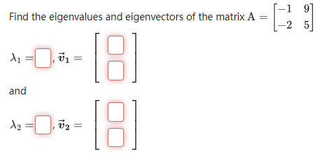 Solved Find the eigenvalues and eigenvectors of the matrix | Chegg.com