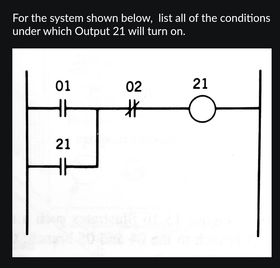Solved For the system shown below, list all of the | Chegg.com
