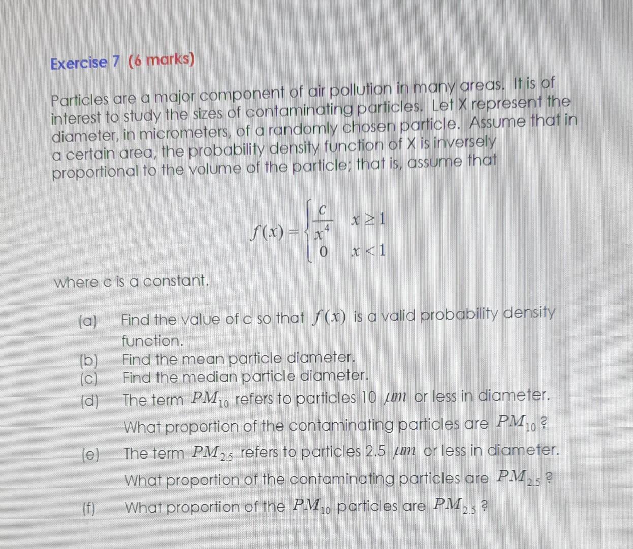 Solved Particles are a major component of air pollution in | Chegg.com