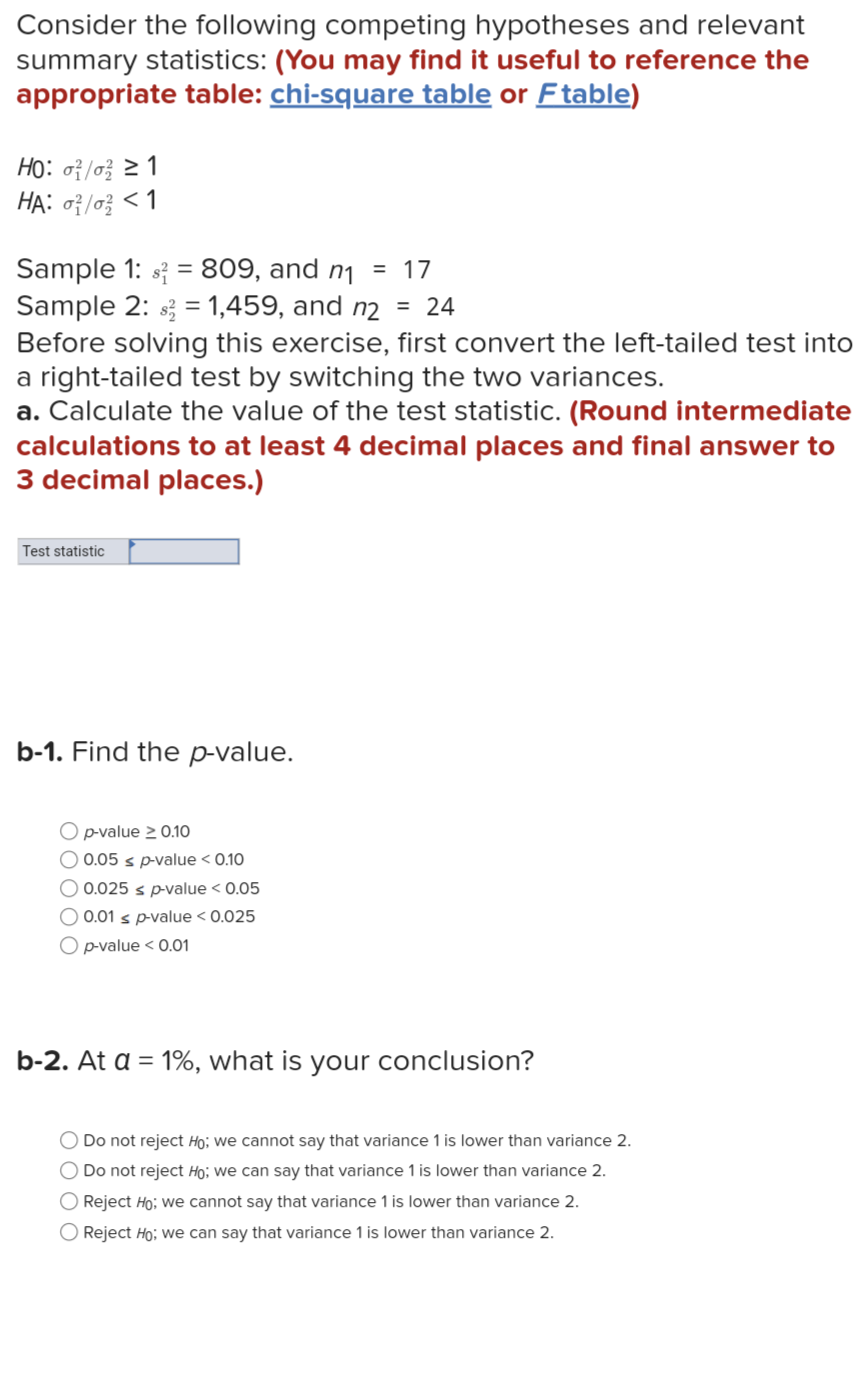 Solved Consider the following competing hypotheses and | Chegg.com