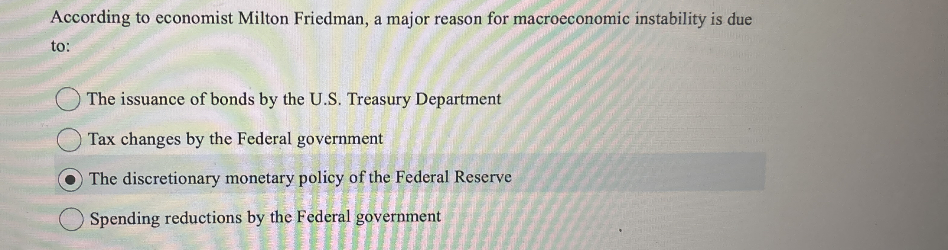 Solved According to economist Milton Friedman, a major | Chegg.com