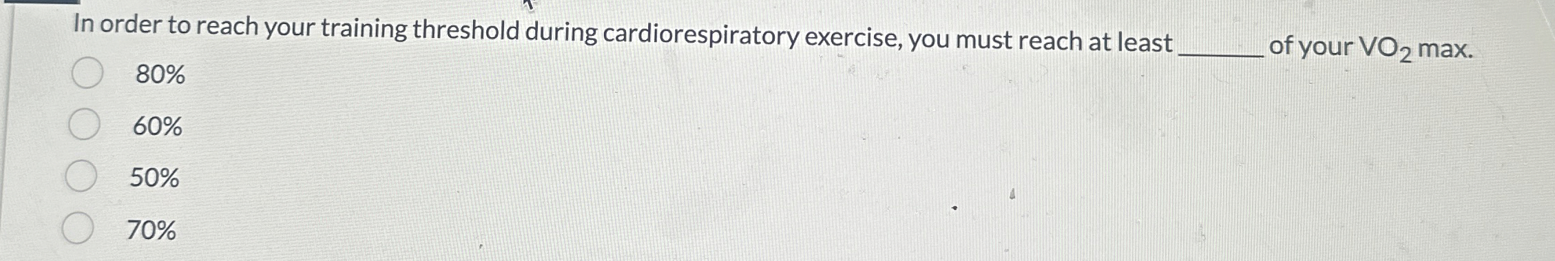 Solved In order to reach your training threshold during | Chegg.com