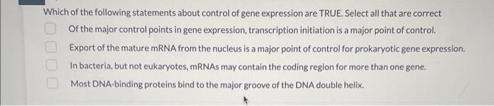 Solved Which of the following statements about control of | Chegg.com