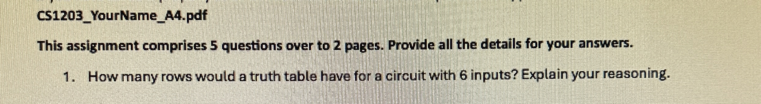 Solved CS1203_YourName_A4.pdfThis assignment comprises 5 | Chegg.com