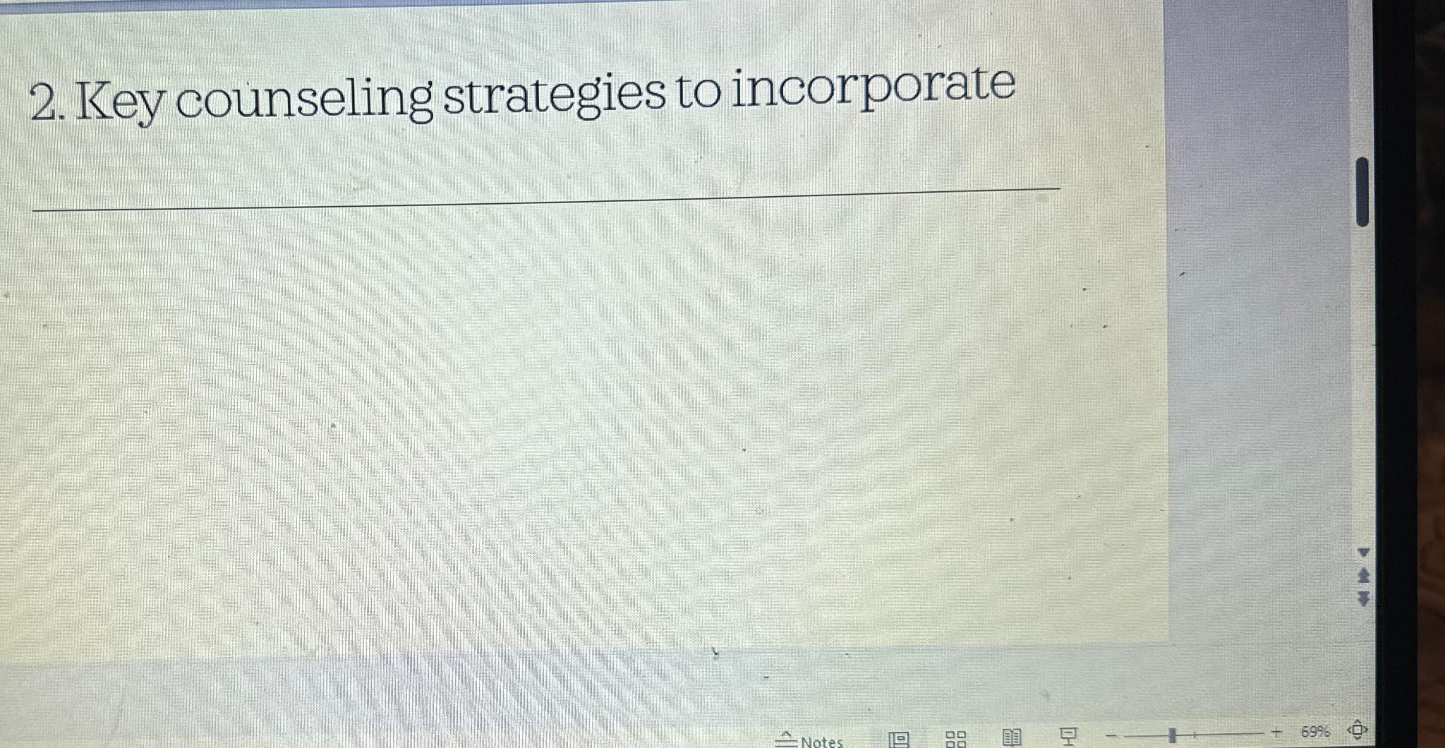 Solved Key counseling strategies to incorporate | Chegg.com