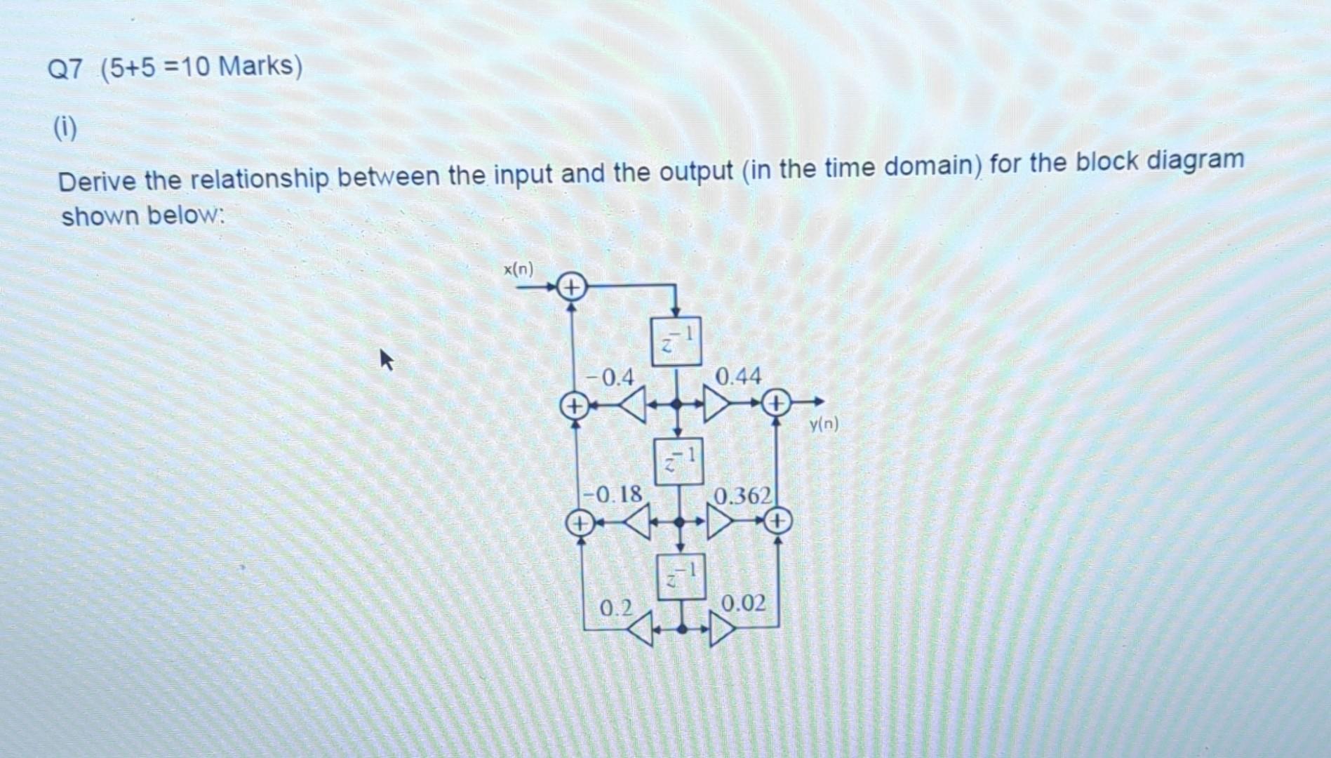 Solved Q7 (5+5=10 Marks ) (i) Derive the relationship | Chegg.com