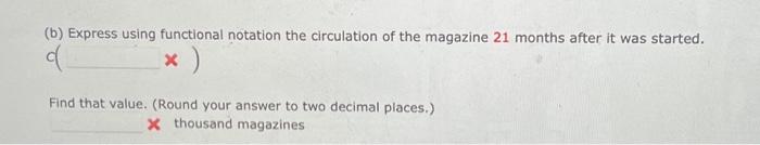 B Express Using Functional Notation The Circulation