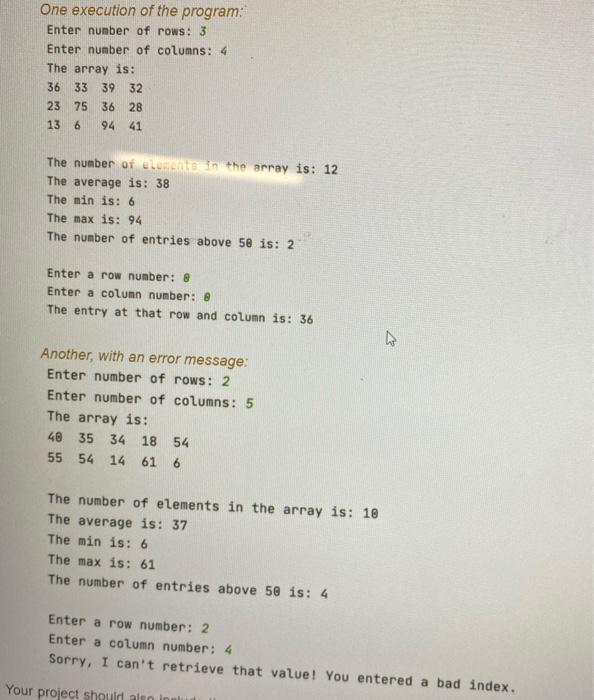 Solved This assignment focuses on arrays, for loops, and | Chegg.com