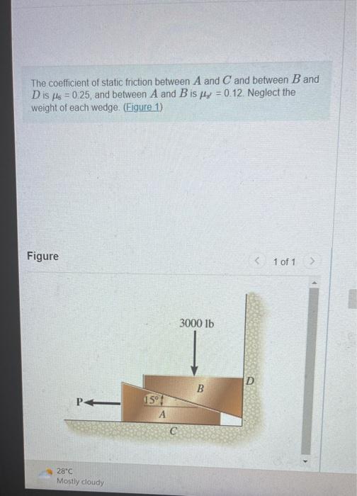 [Solved]: The coefficient of static friction between A and