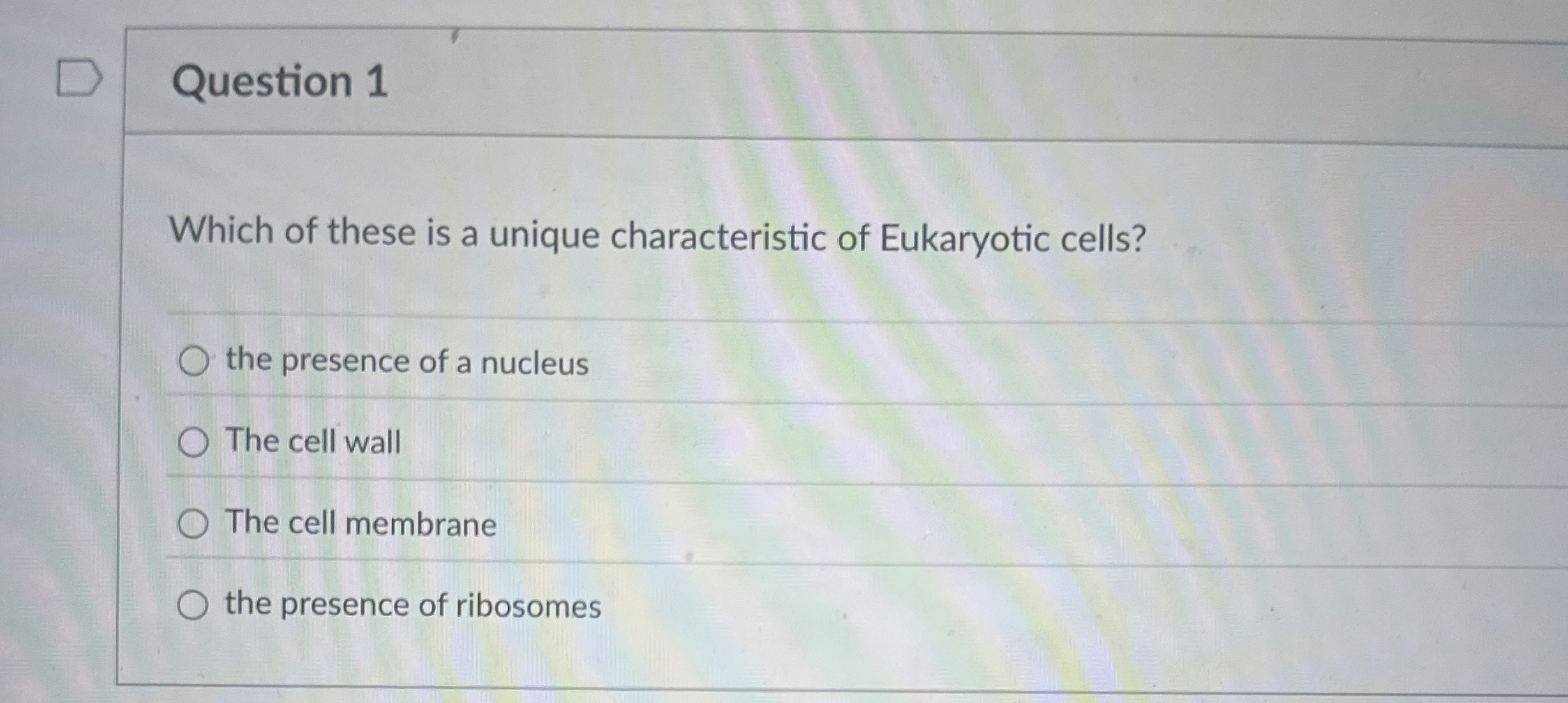 Solved Question 1Which of these is a unique characteristic | Chegg.com
